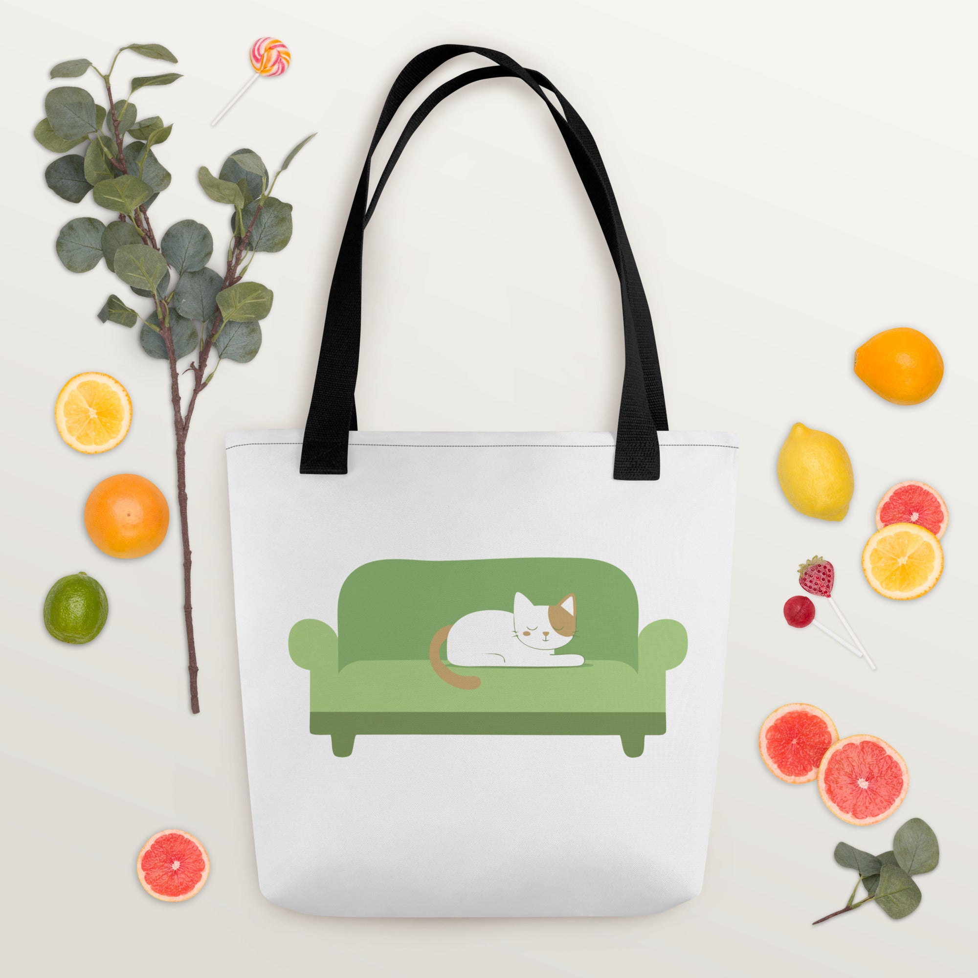 Tote bag Green Couch Cat – The White Wail